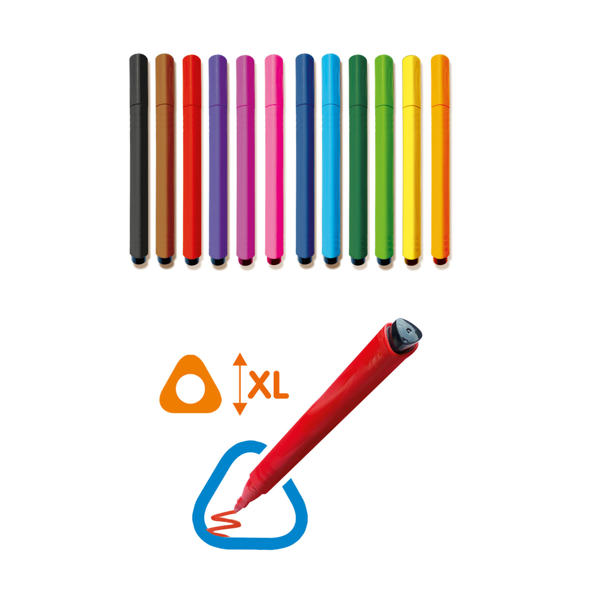 Triangular grip colouring pens – SES Creative